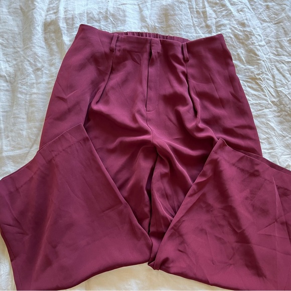 Uniqlo | Pants & Jumpsuits | Uniqlo Wide Red Trousers | Poshmark